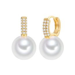 Lulu & Jane Lulu & Jane Ohrringe Damen Gr&ouml;&szlig;e One Size gold / transparent / wei&szlig;