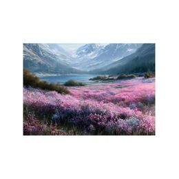 WALLARENA Fototapete Gebirge in Rosa | Gr.: 250 x 175 cm