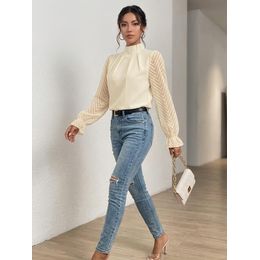 Yesfashion Bluse Damen Gr&ouml;&szlig;e XL wei&szlig;