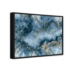 WALLARENA Bilder mit Rahmen Marmor in Blau | Gr.: 40 x 30 cm