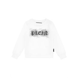 Philipp Plein Sweatshirt 'Gothic Plein' M&auml;dchen Gr&ouml;&szlig;e 140 schwarz / wei&szlig;