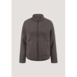 hessnatur Wollfleece Jacke in dunkles mauve | Gr.: XS