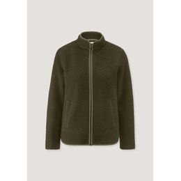 hessnatur Wollfleece Jacke in vintage oliv | Gr.: M