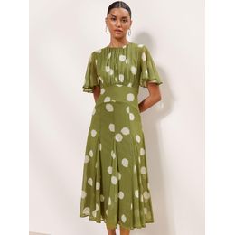 Lipsy Kleid Damen Gr&ouml;&szlig;e 36 ecru / kiwi Sommerkleid