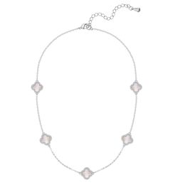 Lulu & Jane Lulu & Jane Kette Damen Gr&ouml;&szlig;e One Size creme / silber