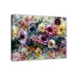 WALLARENA Leinwandbild Blumen in Bunt | Gr.: 40 x 30 cm