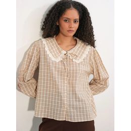 Bigdart Blouse female size M Camel / Wool white