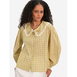 Bigdart Blouse female size M Lemon / White