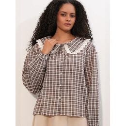 Bigdart Blouse female size M Brown / White