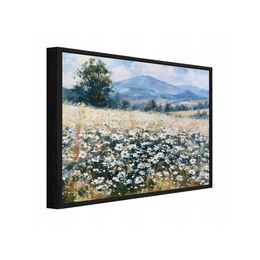 WALLARENA Bilder mit Rahmen Wildblumen in Beige | Gr.: 40 x 30 cm