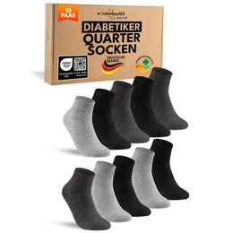 sockenkauf24 Socken 'Diabetiker Socken' Damen Gr&ouml;&szlig;e 47/50 grau