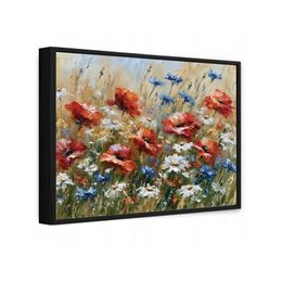 WALLARENA Bilder mit Rahmen Wildblumen in Rot | Gr.: 40 x 30 cm
