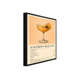 WALLARENA Bilder mit Rahmen Trinken in Beige | Gr.: 40 x 30 cm