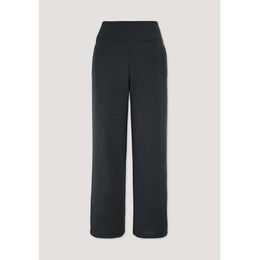 hessnatur Hose Wide Leg ACTIVE WOOL aus Bio-Merinowolle in schwarz | Gr.: XXL