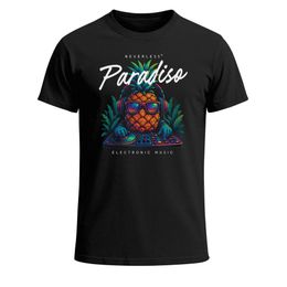 Neverless Shirt 'Dj Pineapple' Herren Gr&ouml;&szlig;e M schwarz
