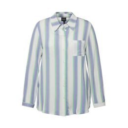 Ulla Popken Bluse Damen Gr&ouml;&szlig;e XL/XXL blau / gr&uuml;n / wei&szlig;