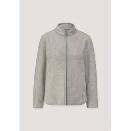 hessnatur Wollfleece Jacke in hellgrau | Gr.: M