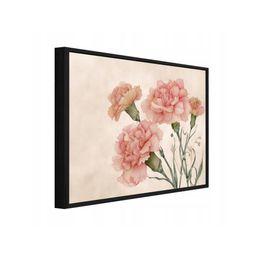WALLARENA Bilder mit Rahmen Blumen in Rosa | Gr.: 40 x 30 cm