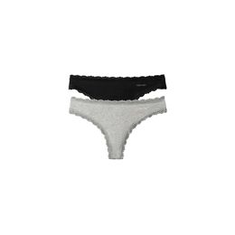 Calvin Klein String Damen Gr&ouml;&szlig;e S grau / schwarz