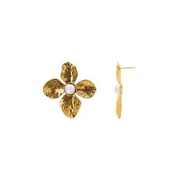 Heideman Earrings 'Pius ' female size One size Gold / Pearl white