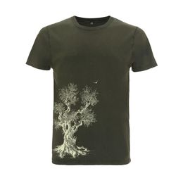Life-Tree Shirt 'Organic Fairwear Olive Tree' male size L Green