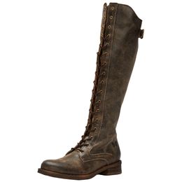 felmini Schn&uuml;rstiefel 'Gredo ' Damen Gr&ouml;&szlig;e 40 braun / schwarzmeliert