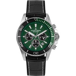 Jacques Lemans Uhr Herren Gr&ouml;&szlig;e One Size gr&uuml;n / schwarz / silber