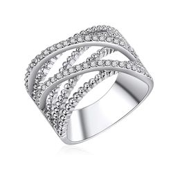 Lulu & Jane Lulu & Jane Ring Damen Gr&ouml;&szlig;e 54 silber / transparent