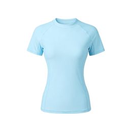MEETWEE Performance Shirt 'UV Shirt Slim Fit & Quick-Drying UPF50+' female size L Blue denim