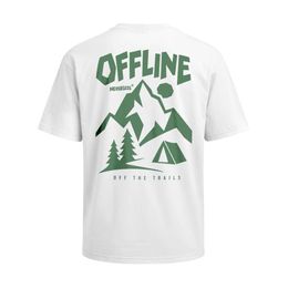 Neverless Shirt 'Offline off the trails' male size 4XL White