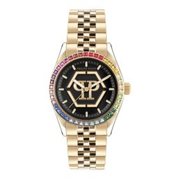 Philipp Plein Uhr Damen Gr&ouml;&szlig;e One Size gold / gr&uuml;n / karminrot / schwarz