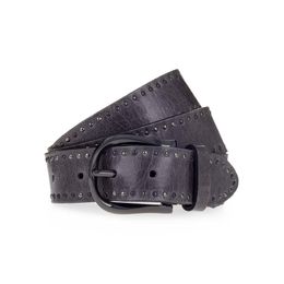 b.belt Nieteng&uuml;rtel Leder anthrazit | Gr.: 75 cm