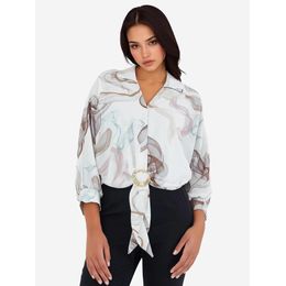 Bigdart Bluse Damen Gr&ouml;&szlig;e M hellblau / braun / wei&szlig;