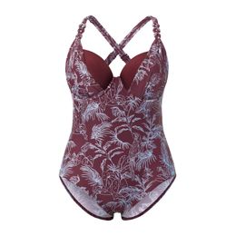 Ulla Popken Badeanzug Damen Gr&ouml;&szlig;e 4XL beere