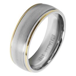 Akzent Ring 'Unpretentious, hautvertr&auml;glich' male size 64 Silver