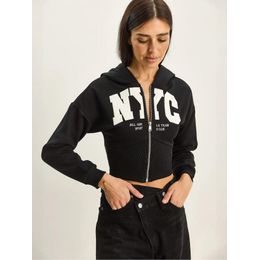 Bianco Lucci Sweatjacke Damen Gr&ouml;&szlig;e L schwarz / wei&szlig;