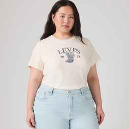 LEVI'S&reg; PLUS Levi's Plus T-Shirt 'The Perfect' Damen Gr&ouml;&szlig;e XL Gro&szlig;e Gr&ouml;&szlig;en hellblau / schwarz / wollwei&szlig;