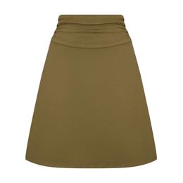 Leela Cotton Skirt 'Damen Bio-Baumwoll Rock A-Linie' female size 38 Olive