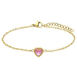 Lucardi Armband 'Weinlese' Damen Gr&ouml;&szlig;e Onesize gold / pink