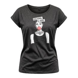 Makaya Shirt 'Normal is Boring' Damen Gr&ouml;&szlig;e M grau