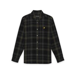 Lyle & Scott Lyle & Scott Button Up Shirt 'Tartan Corduroy' male size L Lemon yellow / Black