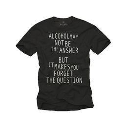 Makaya Shirt 'Alkohol the answer....' Herren Gr&ouml;&szlig;e 4XL schwarz