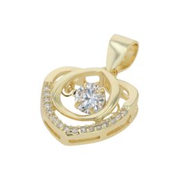 Akzent Pendant '"Lira" aus 925 Sterlingsilber, rhodiniert, langlebig' female size One size Gold