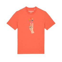 Watapparel Shirt 'Spread Love' male size XXL Beige / Blue / Yellow / Orange / Red