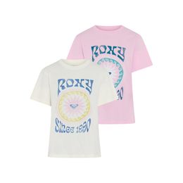 Roxy T-Shirt Damen Gr&ouml;&szlig;e S dunkelblau / gelb / rosa / wei&szlig;