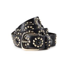 b.belt Nieteng&uuml;rtel Leder black | Gr.: 100 cm
