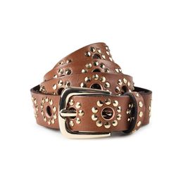 b.belt Nieteng&uuml;rtel Leder middle brown | Gr.: 95 cm