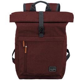 Travelite Backpack female size One size Cognac / Dark grey / Bordeaux / White