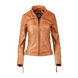 Apple of Eden Lederjacke AOE-142 Damen Gr&ouml;&szlig;e S cognac Sommerjacke