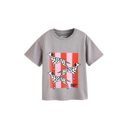 next T-Shirt 'Kendra Dandy' M&auml;dchen Gr&ouml;&szlig;e 116 grau / hellpink / rot / schwarz